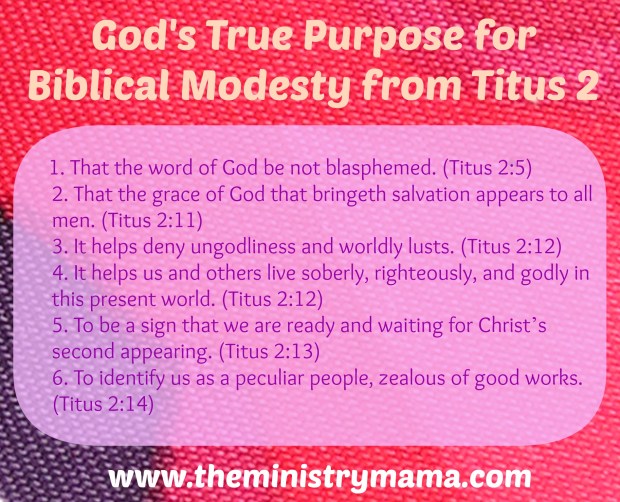 The Case for Biblical Modesty: It’s Appearance to All – The Ministry Mama